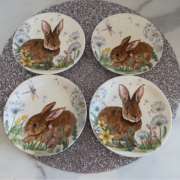 Maxcera | Dining | Maxcera Simply Spring 6 Appetizer Snack Plates ...